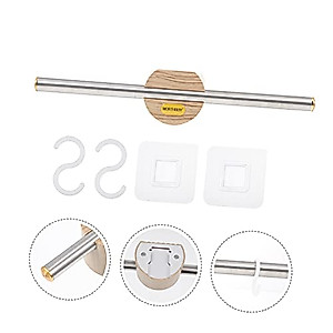 OSALADI 1 Set Tower Hanger Towel Storage Shelf Towel Shelf Modern Towel Rack Stainless Steel Hangers Towel Hangers Towel Rack Rod Wall Towel Holder Wall Towel bar Sponge Plastic Towel Rail