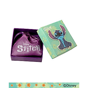 Disney Lilo & Stitch Sterling Silver Necklace for Women, 3D Pendant Stitch Necklace with 18-inch Chain Official License