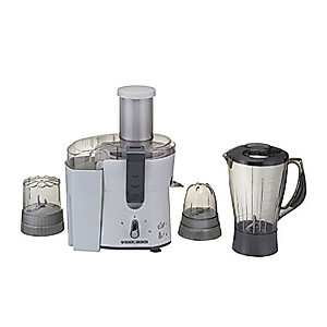Black & Decker JBGM600-220V Four-in-One Juicer, Blender & Grinder Only 220/240 Volt (Will not Work in USA or Canada), Medium, White