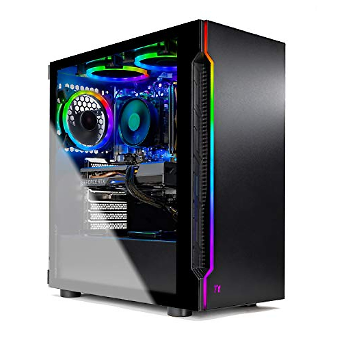 Skytech Shadow 3.0 Gaming PC Desktop - AMD Ryzen 5 3600 3.6GHz, RTX 3060 Ti 8GB GDDR6, 16GB DDR4 3200, 1TB NVMe SSD, 600W Gold PSU, RGB Fans, AC WiFi, Windows 10 Home 64-bit…
