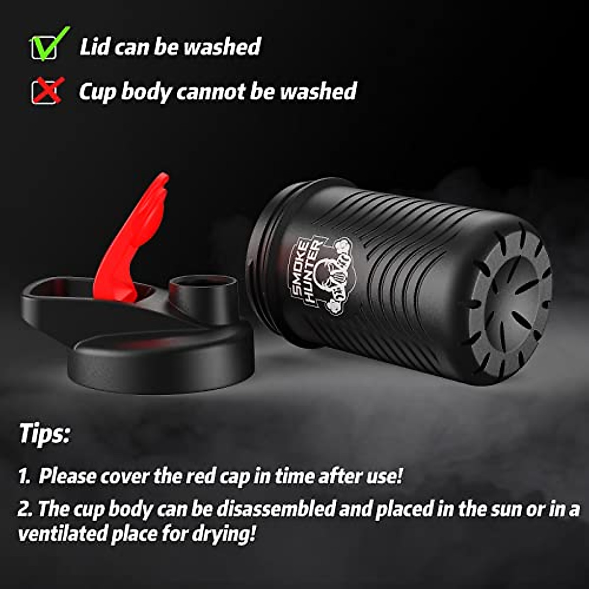 Smoke Hunter 1.0 Personal Air Filter with Replaceable Filter Element, Suitable for Home and Car (Smoke Hunter 1.0)