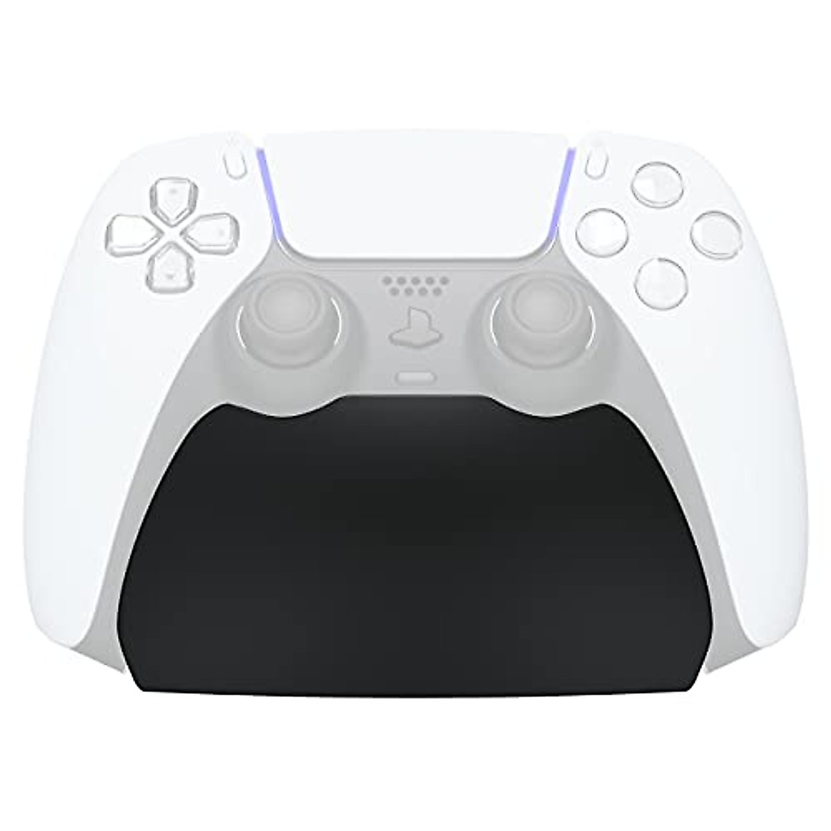 playvital Solid Black Controller Display Stand for ps5, Gamepad Accessories Desk Holder for ps5 Controller with Rubber Pads