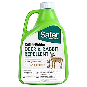 Safer Brand Concentrate Brand 5972 Critter Ridder Deer & Rabbit Repellent – 32 oz, 1 Count (Pack of 1)