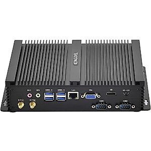 KINGDEL Fanless Industrial Mini PC with 11th Gen Core i7-1165G7 Processor 12MB Cache Up to 4.7GHz, 16GB DDR4 RAM, 1TB NVMe SSD, HD, 2xCOM, Full Metal Case, W-11 Pro