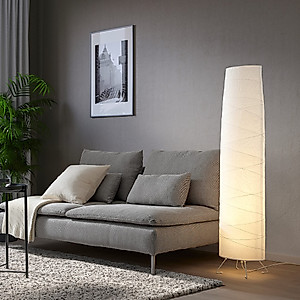 IKEA Vickleby (404.844.87) Handmade Rice Paper Shade White Floor Lamp, White 54 in. (136cm)