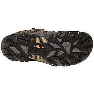 KEEN Women's Voyageur Mid Height Breathable Hiking Boots, Brindle/Custard, 8