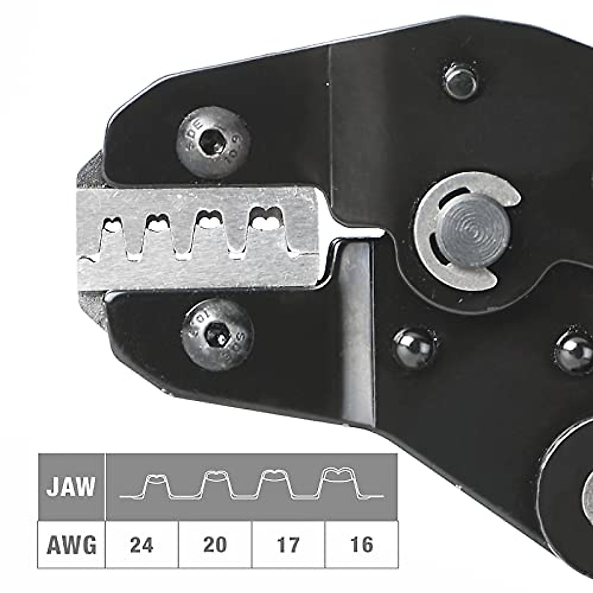 iCrimp SN-58B 0.25-1.5MM², AWG24-16 Non-insulated Crimper for Dupont Jumper Wire EPS PCIE SATA PINS MOLEX JST Terminals