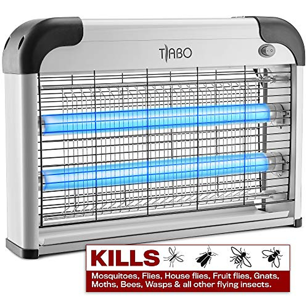 Tiabo Electronic Bug Zapper Indoor Insect Killer - 20W Mosquito, Fly, Moth, Gnat, Wasp or Any Pest Killer Electric Zapper UV Bulbs - for Residential & Commercial use