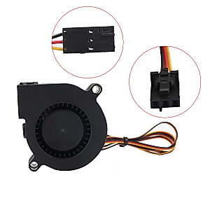 FYSETC Prus i3 Mini Hotend Replacement Cooling Fan 5015 5V DC 0.24A Extruder Cooler Blow Radiator Sleeve Bearing for 3D Printing Accessries-2Pcs
