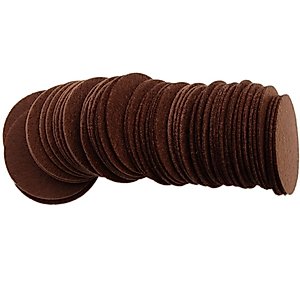 Playfully Ever After 2.5 Inch Brown 46pc Stiff Felt Circles