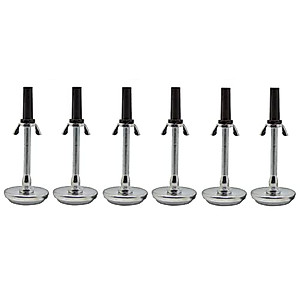 Kings Brand Furniture Adjustable 5.8" Threaded Bed Frame Riser Glide Legs (Set of 6 Glides)