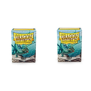 2 Packs Dragon Shield Matte Mint Standard Size 100 ct Card Sleeves Value Bundle! …