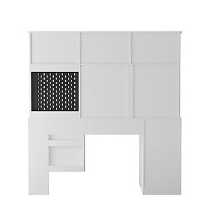 Modern L Shaped Desk with Charger Ports,Computer Desk with Drawers,Bookshelf & Storage Fill Cabinet,Home Office Desk,Corner Desk,L-Shaped Study Table Writing Desk,Corner Gaming for Home Office(White)