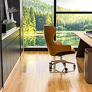 BUYIFY Office Chair Mat for Hard Floor,2mm,30"x48" PVC Material Clear Floor Mat, Floor Protector for Office or Home,Flat and Easy to Clean