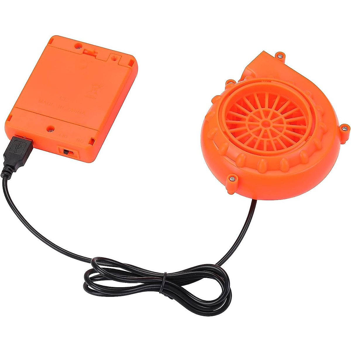 TOLOCO Inflatable Costume Fan USB Mini Blower Fan for Dinosaur Inflatable Costume Halloween Costume or Other Blow up Costumes Fan Orange