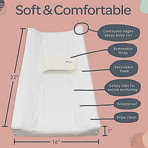 PooPoose Baby Changing Pad - PooPoose Changing Pad Cover (Midnight Blue) - Diaper Mat for Table, Dresser, Change Station, Soft Secure