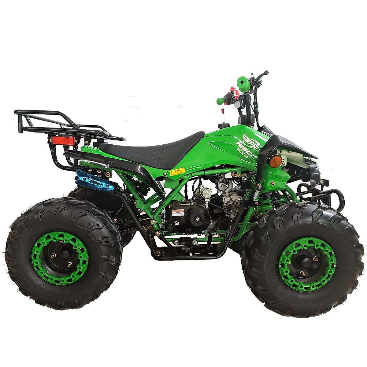 X-PRO 125cc ATV Automatic Transmission w/Reverse, LED Headlight, Big 19"/18" Tires! (Green, Factory Package)