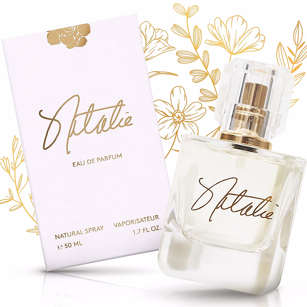 Natalie Fragrance Eau De Parfum - 50 ml I Fresh, Floral Perfume with Freesia, Neroli, Bigarde Zest, Rose Oil, Vanilla & Gardenia, Hand Crafted, 18% Oil Concentration, Long Lasting Perfumes for Women