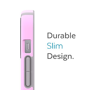 Speck iPhone 13 Pro Case - Drop Protection & Scratch Resistant, Compatible with MagSafe Case for iPhone13 Pro - Slim Design with Soft Touch Coating - Aurora Purple, Cathedral Grey CandyShell Pro