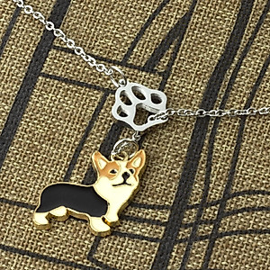 Kivosliviz Corgi Gifts Necklace for Women Corgi Mom Merchandise Corgi Dog Lovers Necklaces Stuff Corgis Charm Merch Jewelry Corgi Necklace