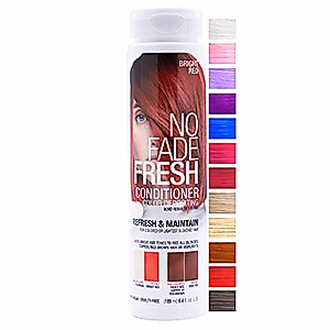 No Fade Fresh Bright Red Hair Color Depositing Conditioner with BondHeal Bond Rebuilder - Maintain & Refresh Bright Red Color, Deep Conditioner Hair Mask - Sulfate, Paraben & Ammonia Free 6.4 oz