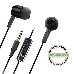 in-Ear Stereo Earbuds Compatible with Bose Bose QuietComfort 45 Digital+ Hands-Free Built-in Microphone True Solid Crisp Clear Audio! (3.5mm, 1/8, 3.5ft, Black)