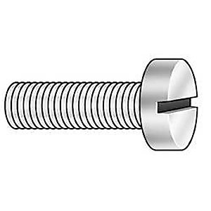 #8-32 x 1/2" Fillister Head Slotted Machine Screw, 100 pk.