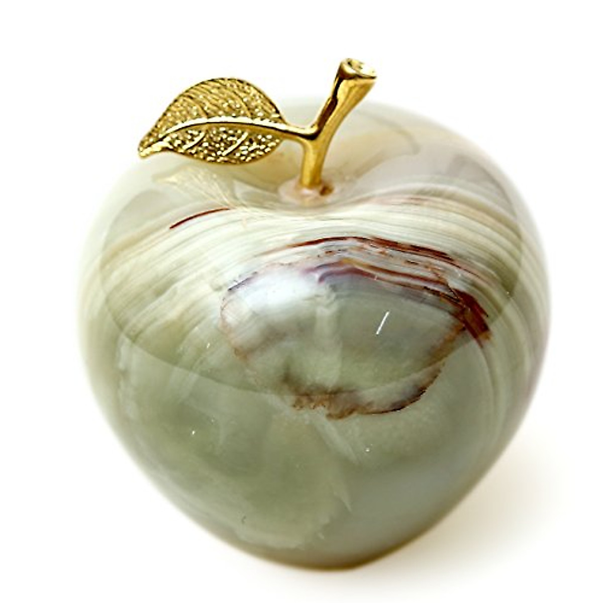RADICALn Decoration Piece Handmade Marble Home Decor Green Onyx Apple Paperweight – Best for Office Table Decoration & Study Room Decor Paperweight