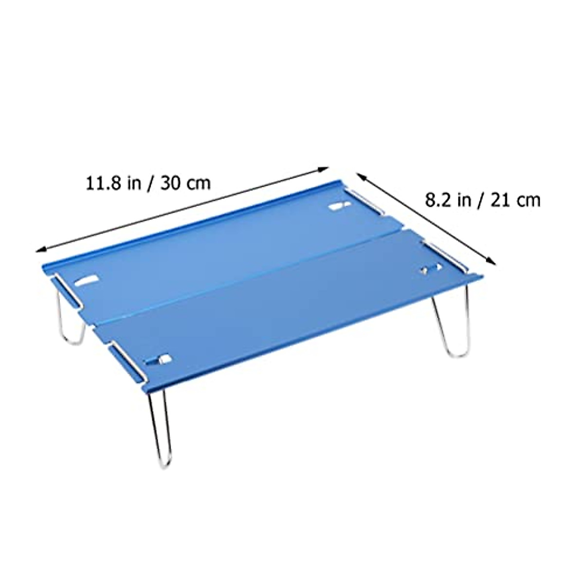 Gadpiparty Small Folding Camping Table: Portable Aluminum Outdoor Folding Table Camp Table Lightweight Beach Table for Picnic Cooking Beach Backpacking Blue