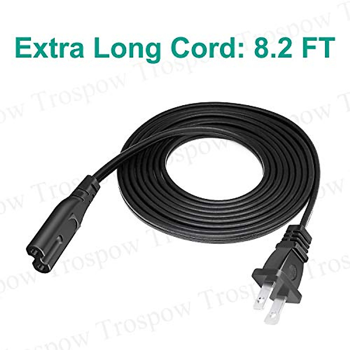 8.2ft Power Cable Replacement for Hisense TV 50K23DG 50H8C 50H5C 50H6C 55H5C 55H8C 65R6E 55R6E TV 2 Prong AC Power Cord