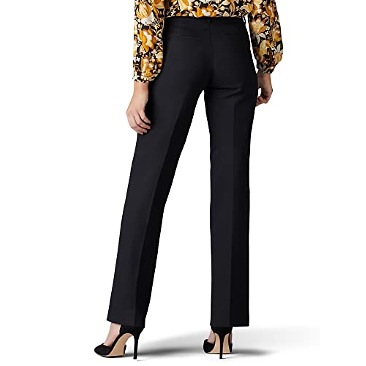 Lee Women's Ultra Lux Comfort with Flex Motion Trouser Pant Black 18 Medium