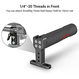 SMALLRIG Camera Top Handle Grip with Top Cold Shoe Base for DSLR Camera Cage Video Camcorder Rig, Rubber - 1446
