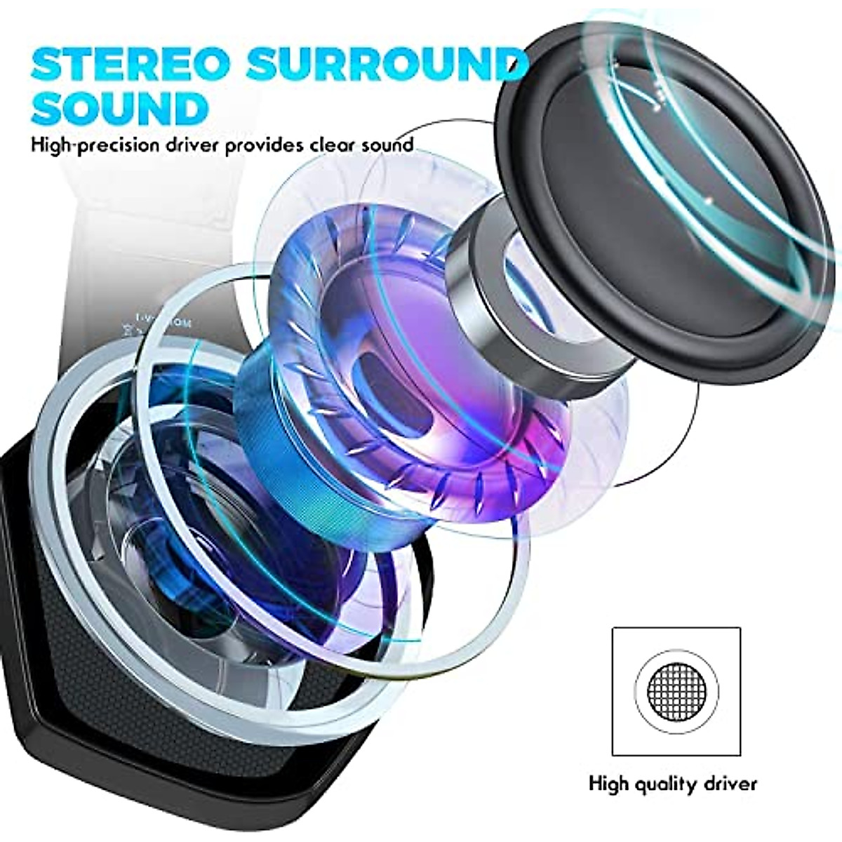 ARKARTECH Gaming Headset with Mic for Xbox One PS4 PS5 PC Switch Tablet, with Stereo Surround Sound & LED Light Noise Cancelling Over Ear Headphones