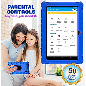 Contixo Kids Tablet V8, 7-inch HD, Ages 3-7, Toddler Tablet with Camera, Parental Control - Android 11, 16GB, WiFi, Learning Tablet for Children, 50+ Disney Storybooks Apps and Kid-Proof Case, DkBlue