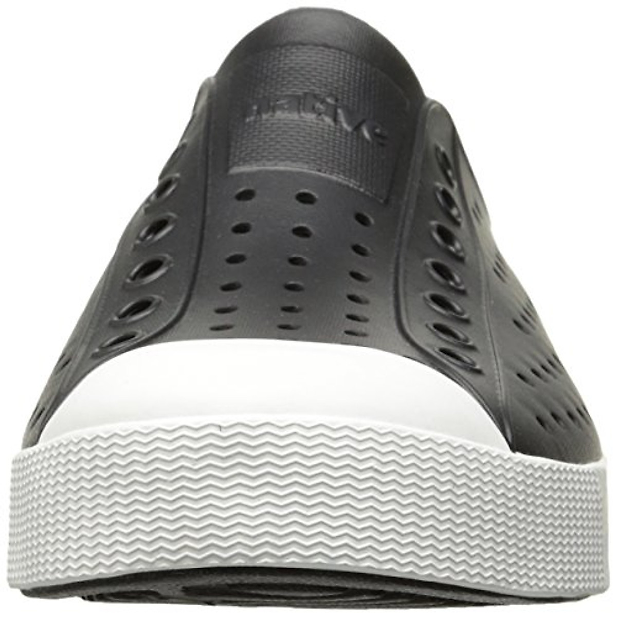 Native Shoes, Jefferson, Lightweight Sneaker for Adults, Jiffy Black/Shell White, 8 M US Women/6 M US Men