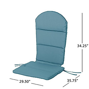 Christopher Knight Home Terry Outdoor Water-Resistant Adirondack Chair Cushion, Dark Teal, 1 Count (Pack of 1)