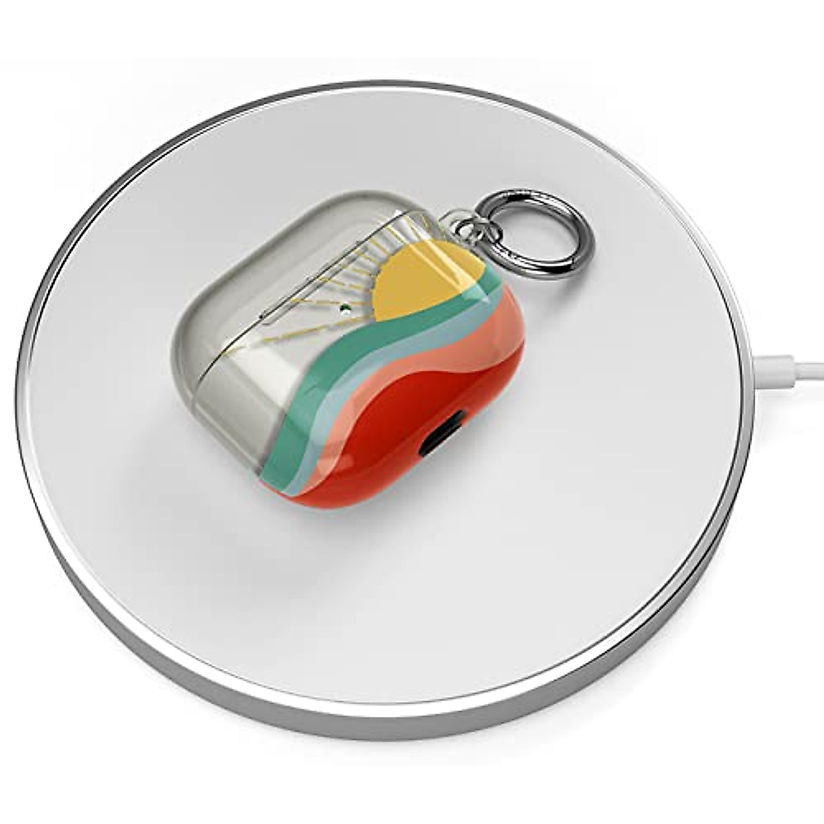 Casely Case Compatible with AirPods 3 | Here Comes The Sun | Cute Colorblock Sunset AirPods Case