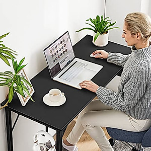 30 Inch Small Home Office Desk - Computer Writing Desk for Small Spaces, Sturdy Simple Study Table with Storage Bag Headphone Hook