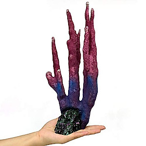 Danmu 1Pc of Polyresin Coral Ornaments, Aquarium Coral Decor for Fish Tank Aquarium Decoration 5.51" L x 3.15" W x 12.6" H