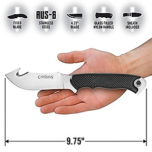 Camillus Parasite Gut Hook, 9.75-Inch Fixed Blade Knife