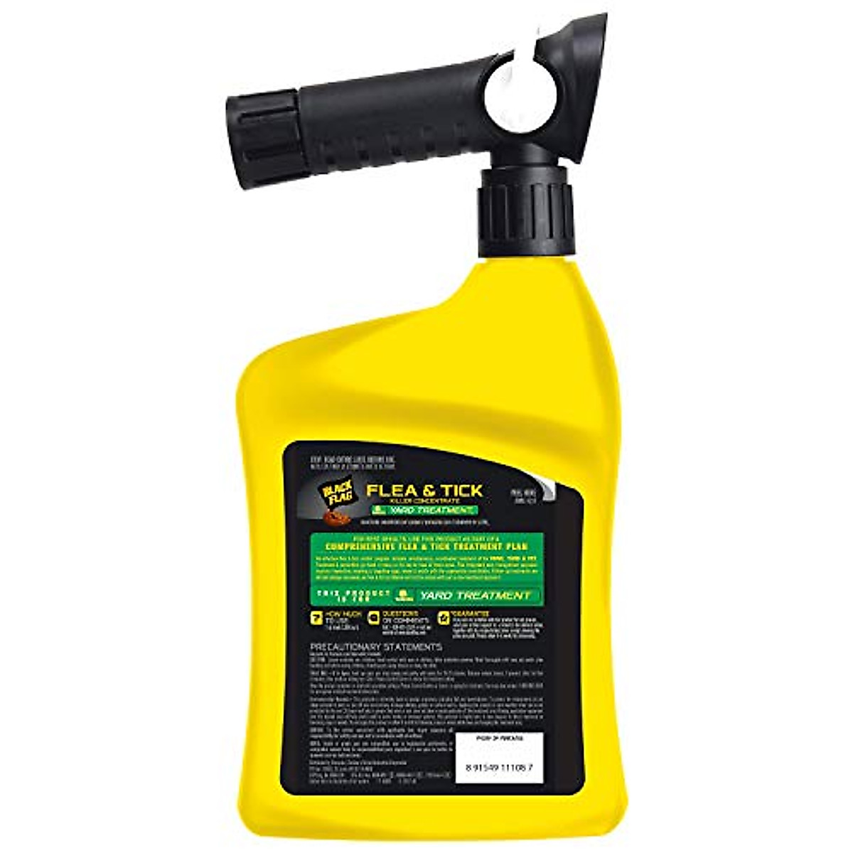 Black Flag Flea and Tick Killer Concentrate Yard Treatment, 32 Ounces, Ready to Spray, Quickflip Hose End Sprayer & Cutter 61067 HG-61067 32Oz Rts Bug Free Spray, 1 Pack, Silver Bottle