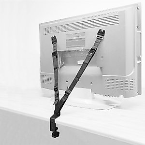 JOLIRSBOX Child Proof TV Safety Straps- TV Earthquake Strap Furniture Anchors Work for Baby Proofing Secures to TV Stand and Walls,Heavy Duty Metal Plate, Adjustable Strap, No Plastic Parts