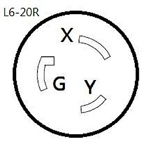 Parkworld 885422 Adapter Cord NEMA 10-30P Male to L6-20R Female, 20A, 250V, 1.5FT