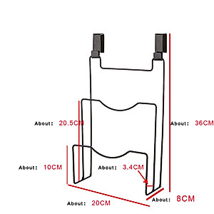 Steel Cutting Board Holders Under Cabinet Pot Cover Lid Hanger Rack Kitchen Wiping Cloth Hanger Hook Cabinet Door Pan Spoon Hanging Holder Bathroom Towel Hook Kitchen Shelf Storage Rack Organizer