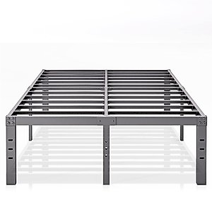 Joeffany Full Size Bed Frame with Storage 18 inch Tall,Platform Bedframe with Steel Slats Support, No Box-Spring Needed,Ample Storage Easy Assembly, Sturdy and Noise Free, Black (Full)