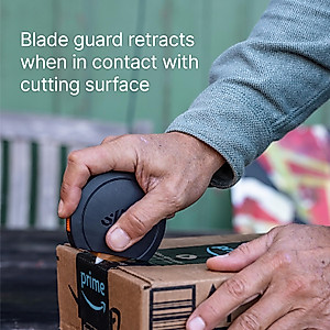 Slice 10477 Super-Safe Carton Cutter, Retracting Blade Guard, Finger-Friendly Blade, Easy Grip, Lasts 11x as Long as Metal, 1 Pack