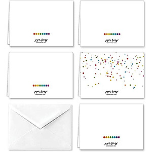 Paper Frenzy Rainbow Thank You Note Cards and Envelopes - 25 pack