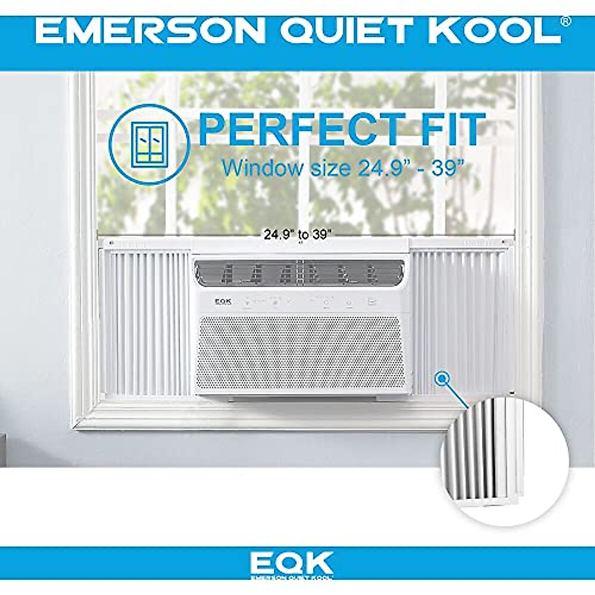 Emerson Quiet Kool Smart Window Air Conditioner,12000 Btu 115V, WiFi and Voice Control, Works w Amazon Alexa and Google Home, Energy Star, EARC12RSE1H, White