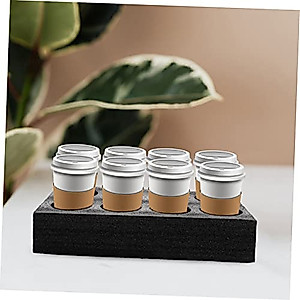 ULTECHNOVO 2pcs Milk Tea Cup Holder Foam Take Out Cup Holder Water Bottle Carrier Tray Bottle Packing Trays Cold Drinks Tray Disposable Coffee Tray Cup Carrier Epe Water Cup Storage Rack