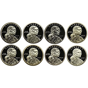 2000-2007 S Sacagawea Native American Dollars Gem Proof Run 8 Coins US Mint Decade Lot Complete 2000's Set